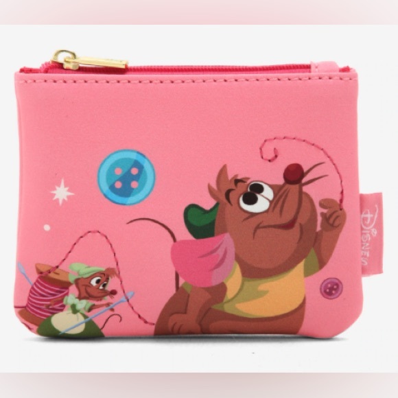 Disney | Bags | Nwt Disney Pink Coin Purse With Gus Gus Design | Poshmark